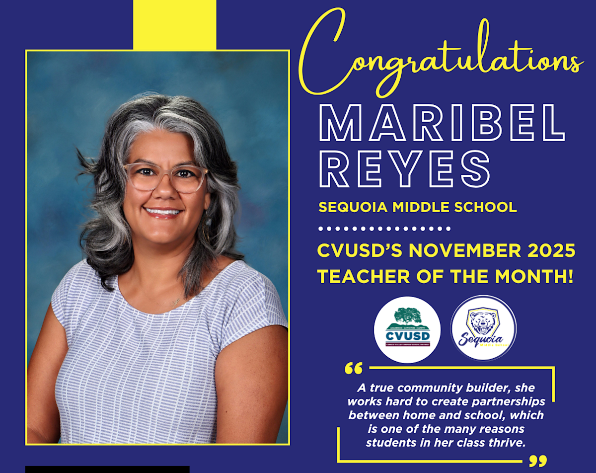 Congratulations to CVUSD’s November 2025 Teacher of the Month: Maribel ...
