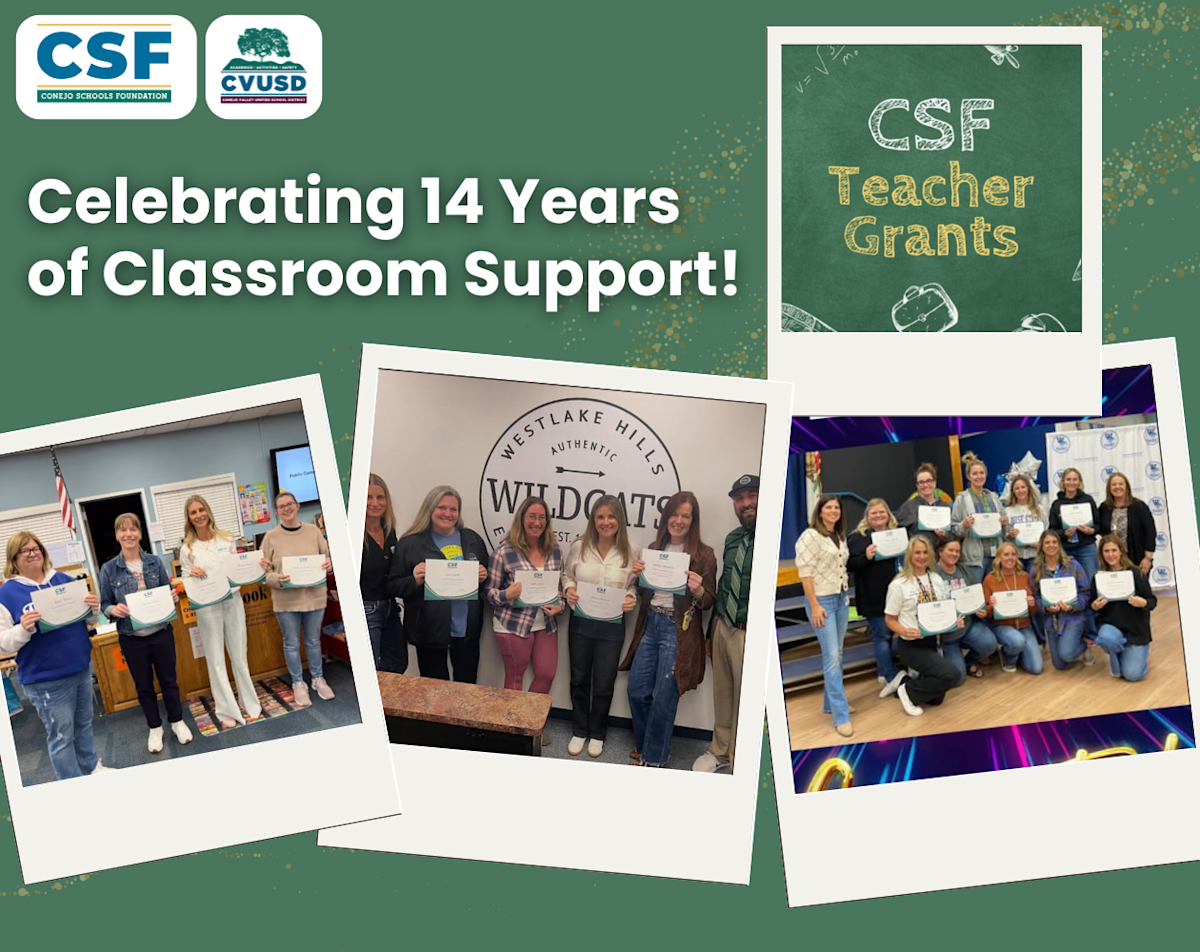 The Conejo Schools Foundation Supports CVUSD Teachers with More than ...