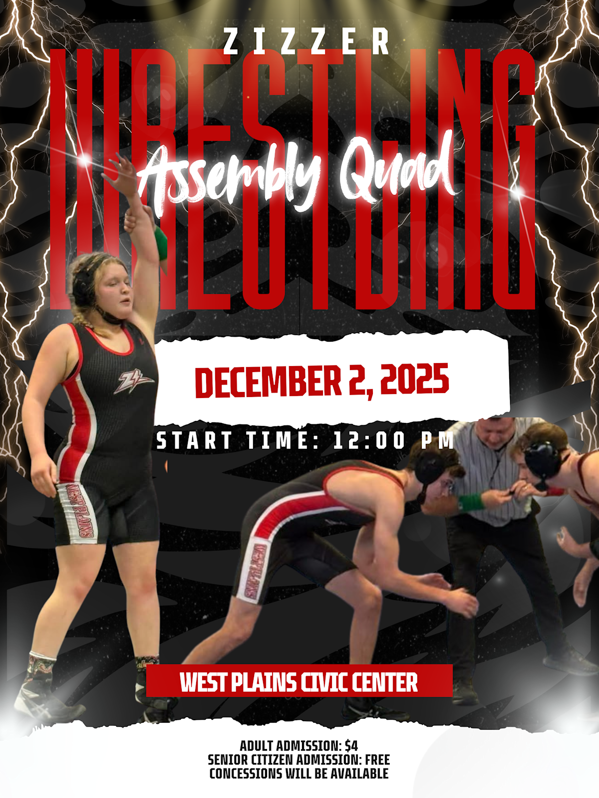 Zizzer Wrestling Assembly Quad | Post Details