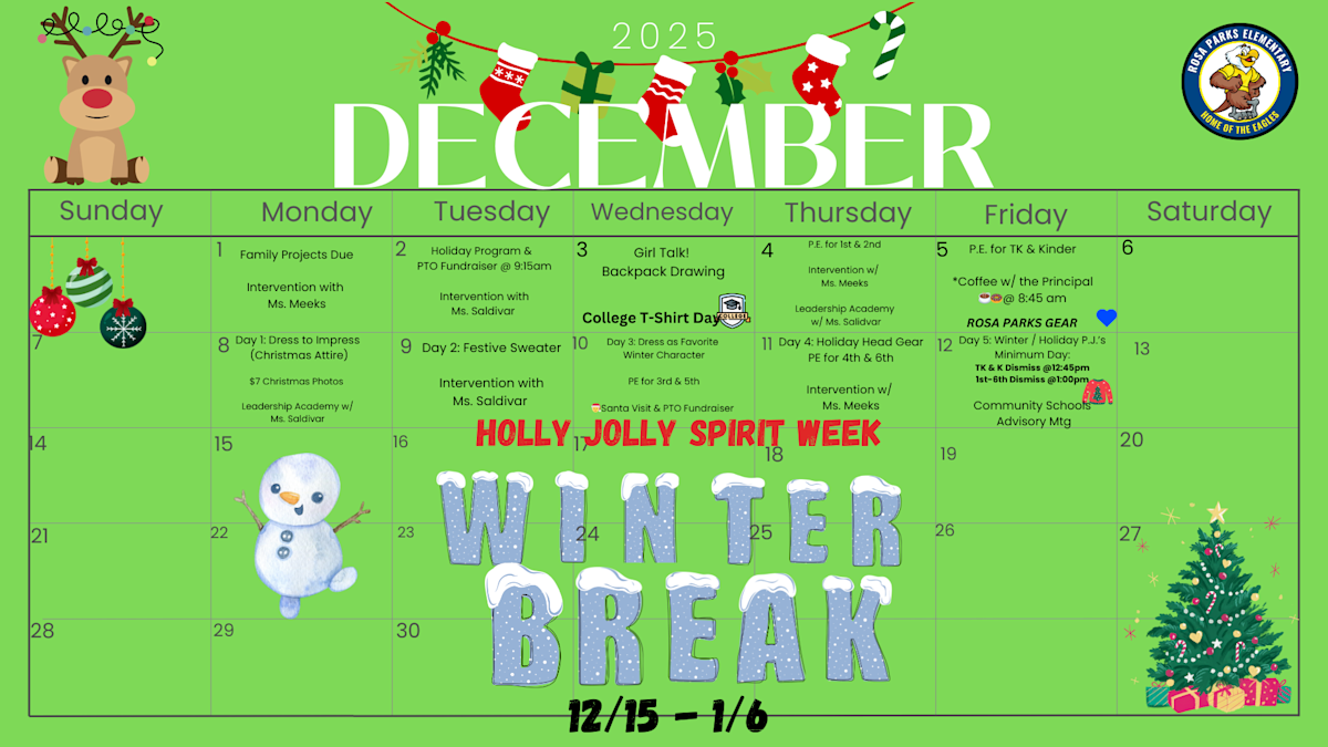 December Calendar | News Details