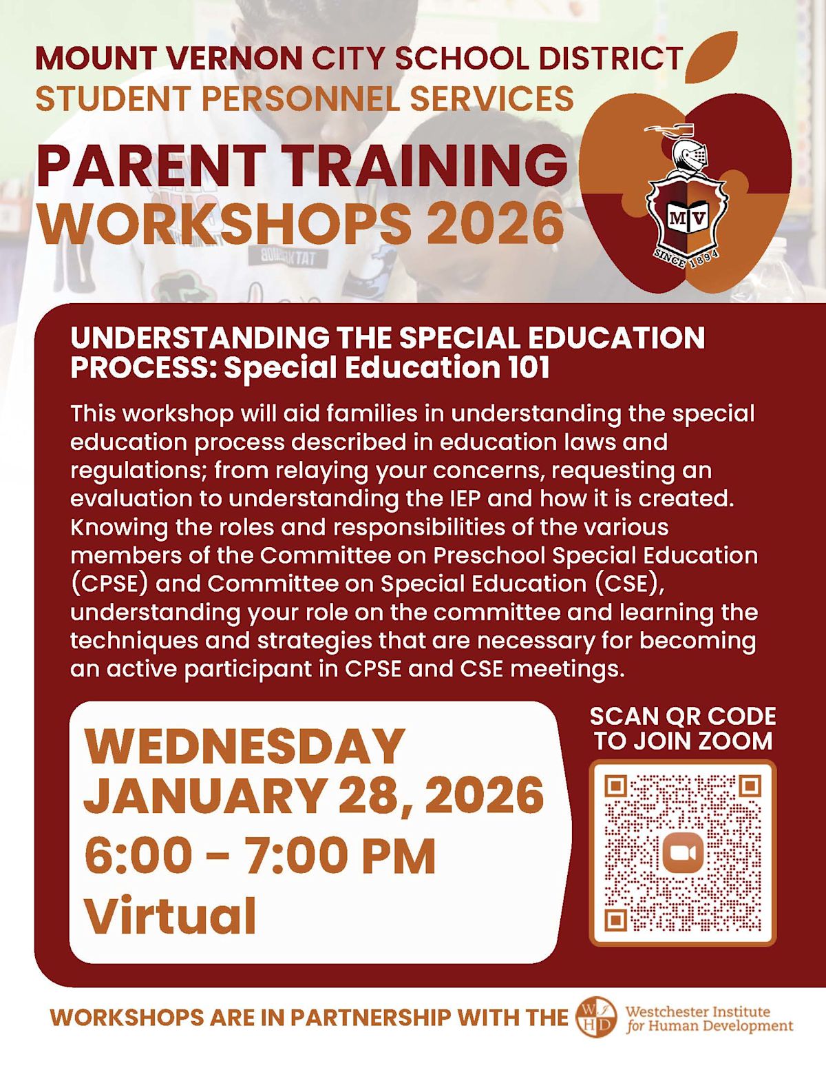 Parent Training Zoom Workshop - Wed., Jan. 28 from 6 to 7 p.m. | News ...