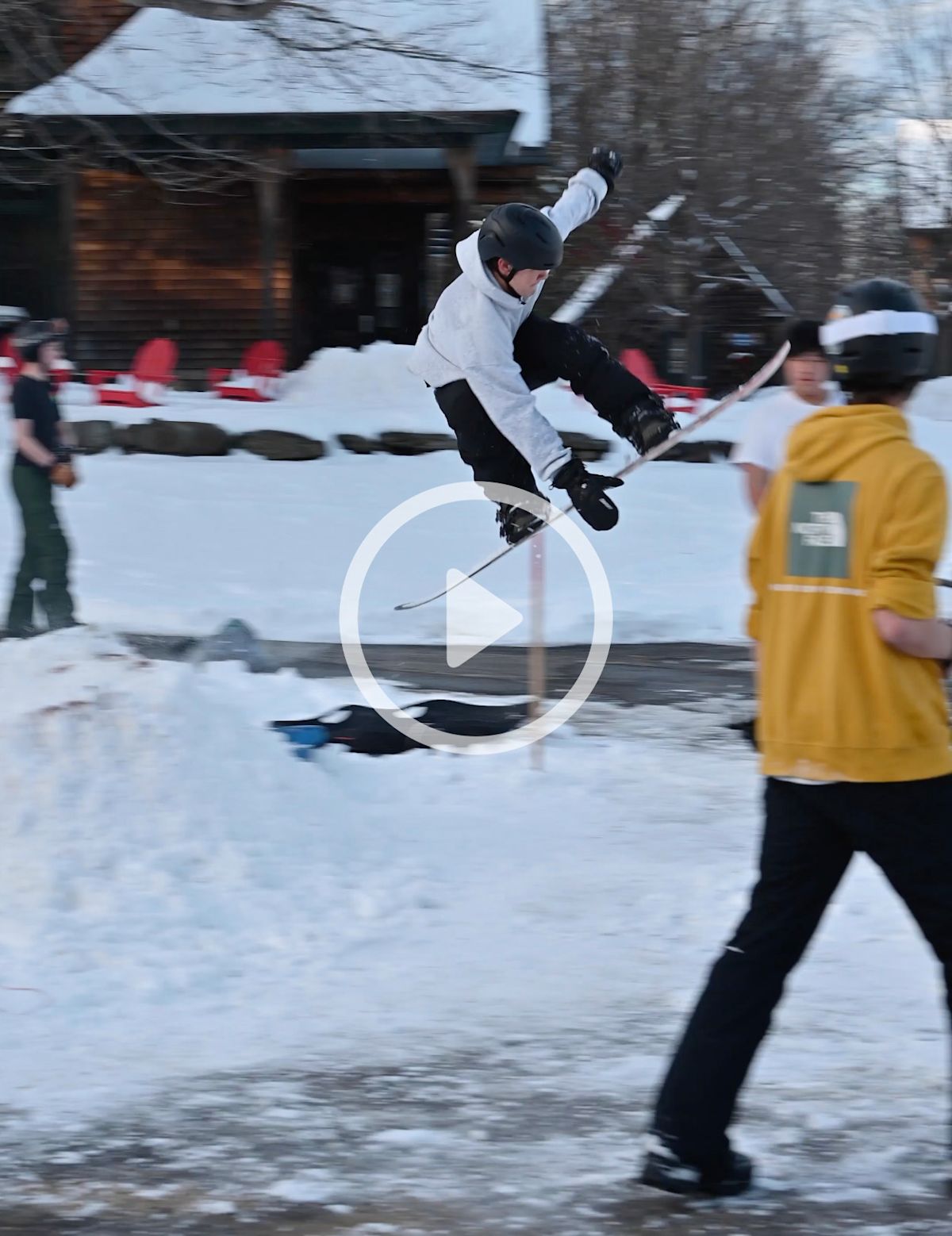 Snowboarding and Alpine Ski Teams Shred the New Dorm Hill | Post Details