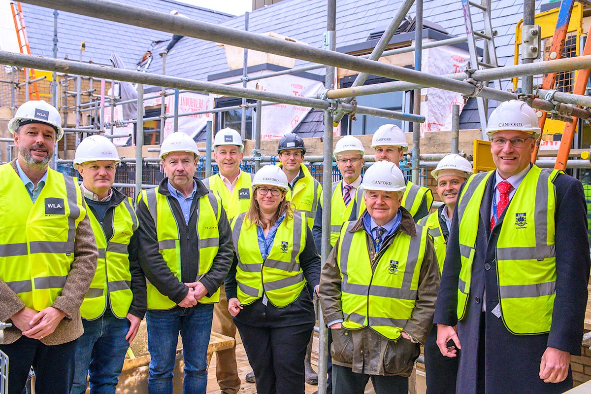 Topping-Out Ceremony marks major milestone in Canford's Sixth Form ...