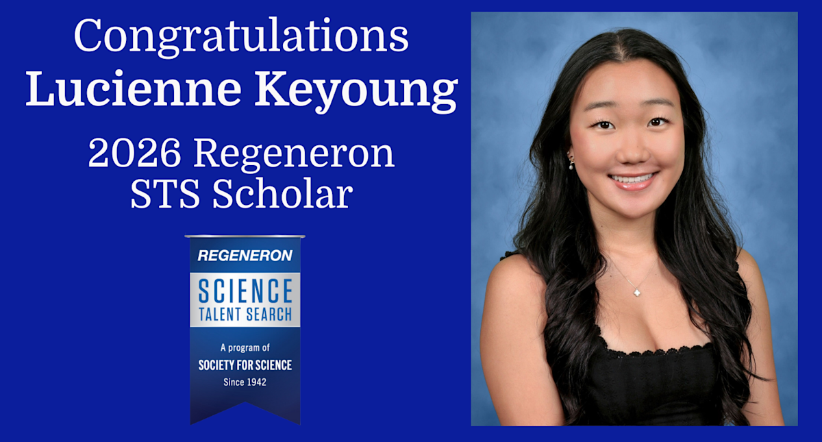 Lucienne Keyoung Named 2026 Regeneron Science Talent Search Scholar ...
