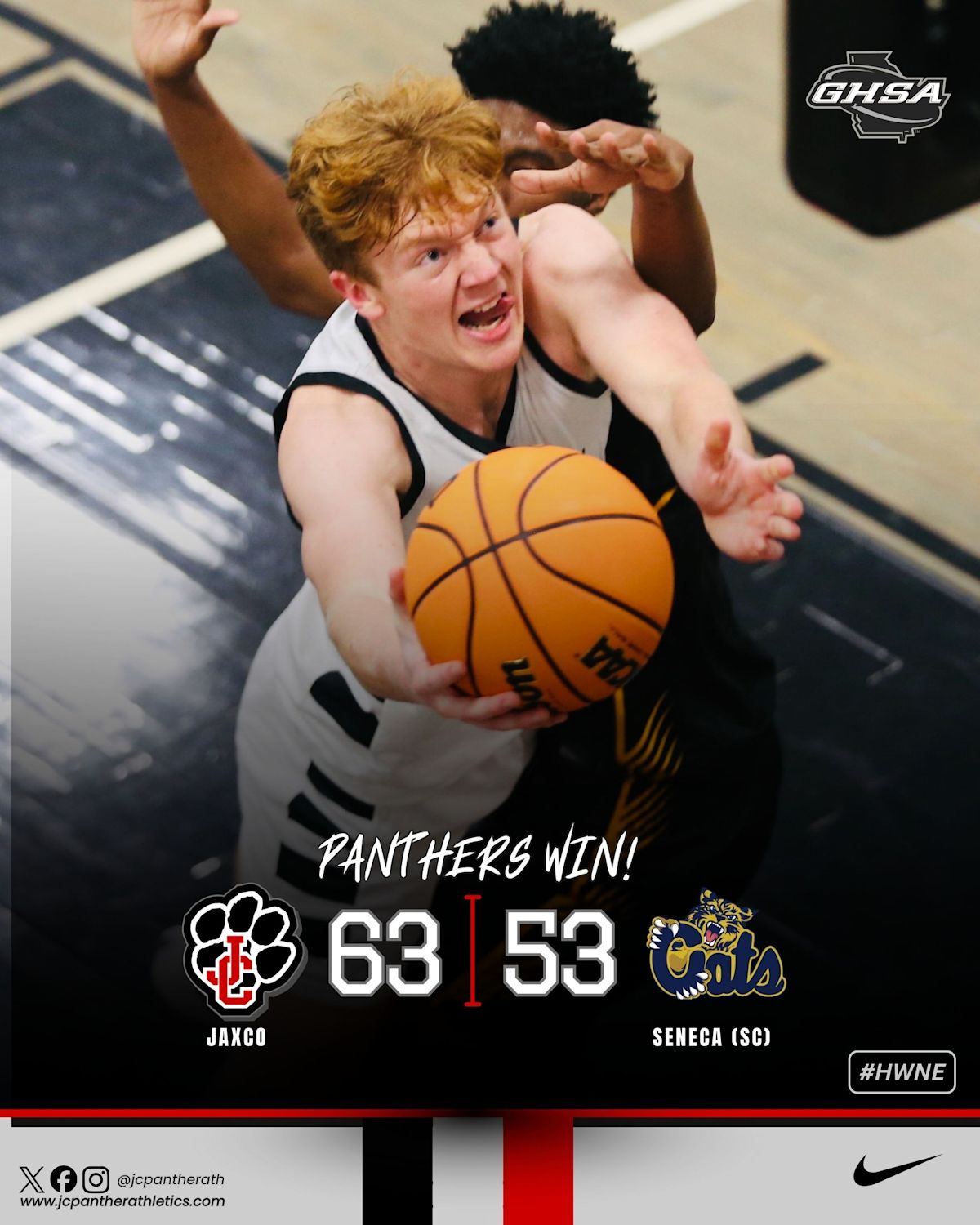 Boys Basketball Downs Seneca (S.C.) 63-53 | jcathletics posts