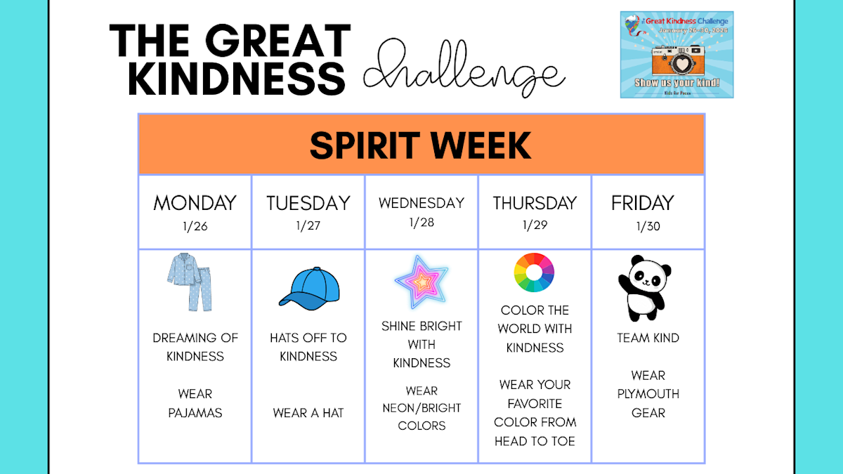 The Great Kindness Challenge Spirit Week | PE Posts Item