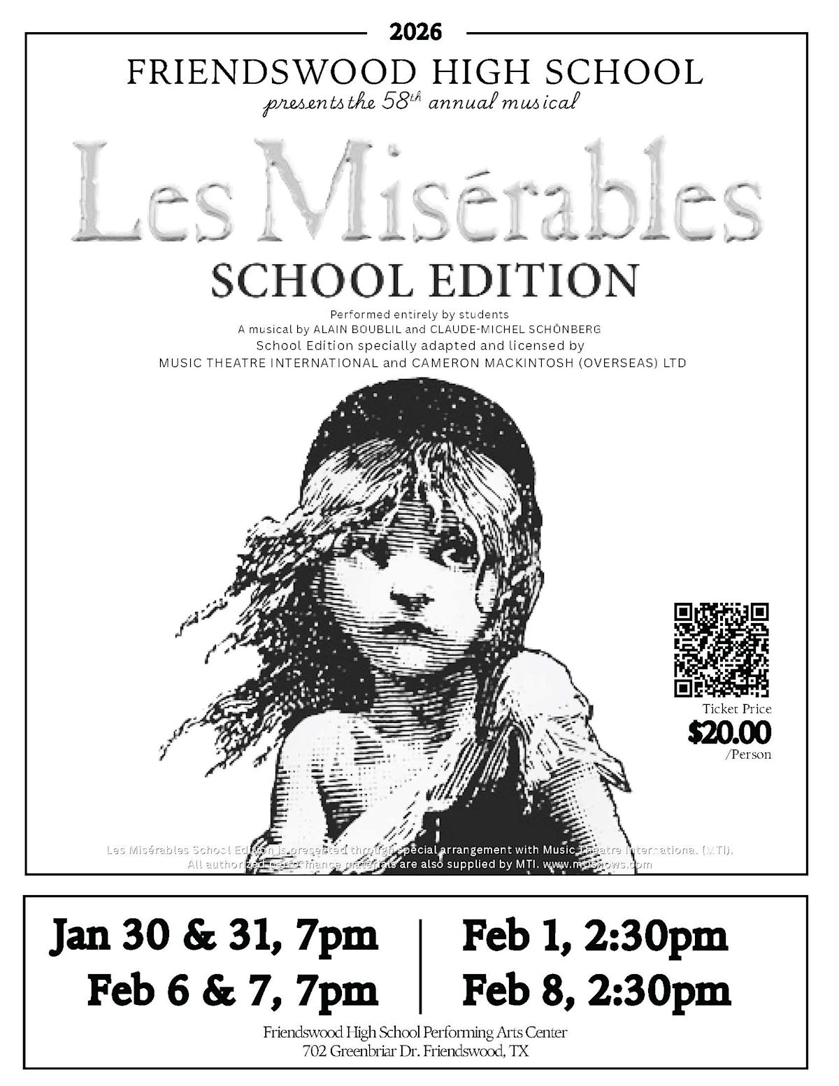 FHS Presents the 58th Annual Musical: Les Misérables | News details