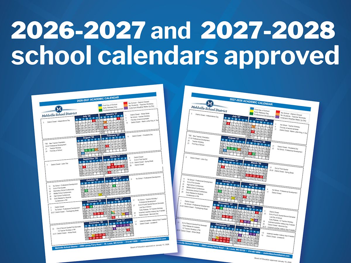Board of Education approves 2026-2027 and 2027-2028 school calendars ...