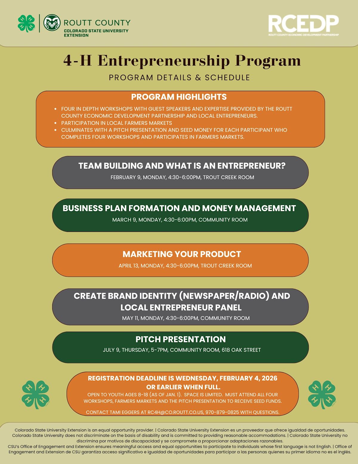 4-H Youth Entrepreneurship Program | Details