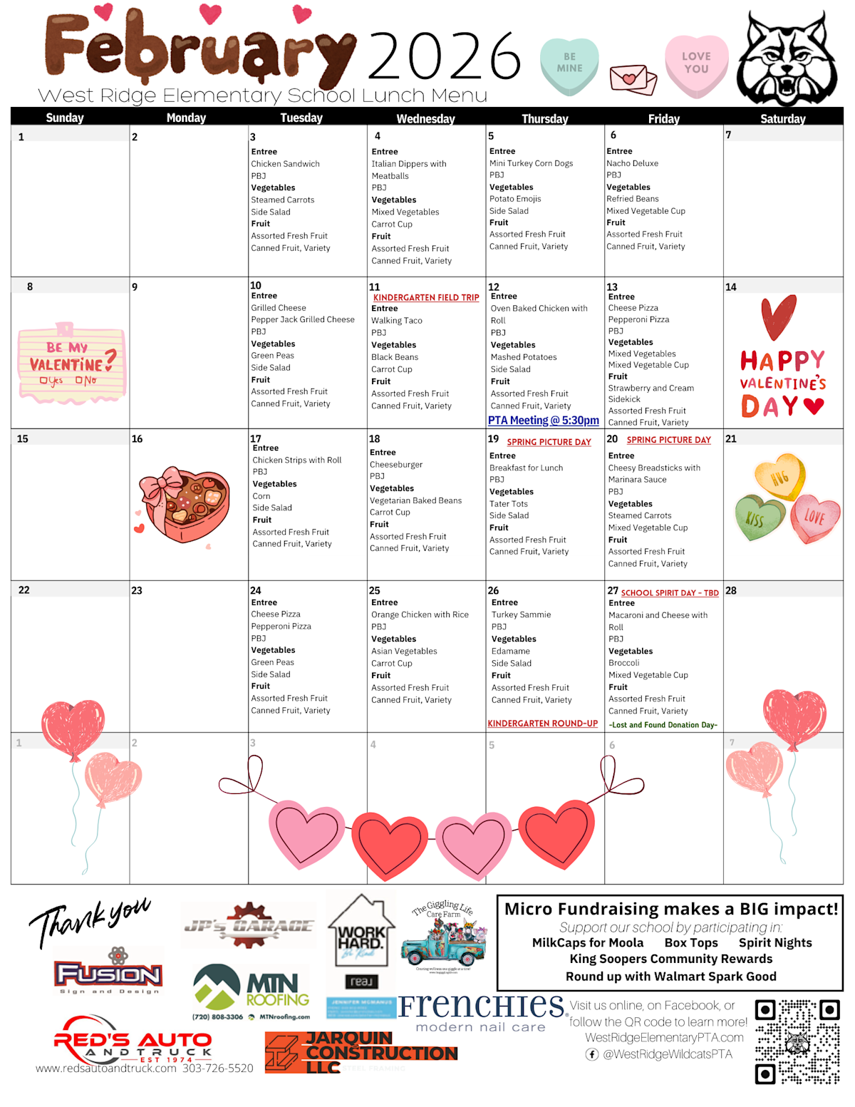 February Lunch Menu | Details