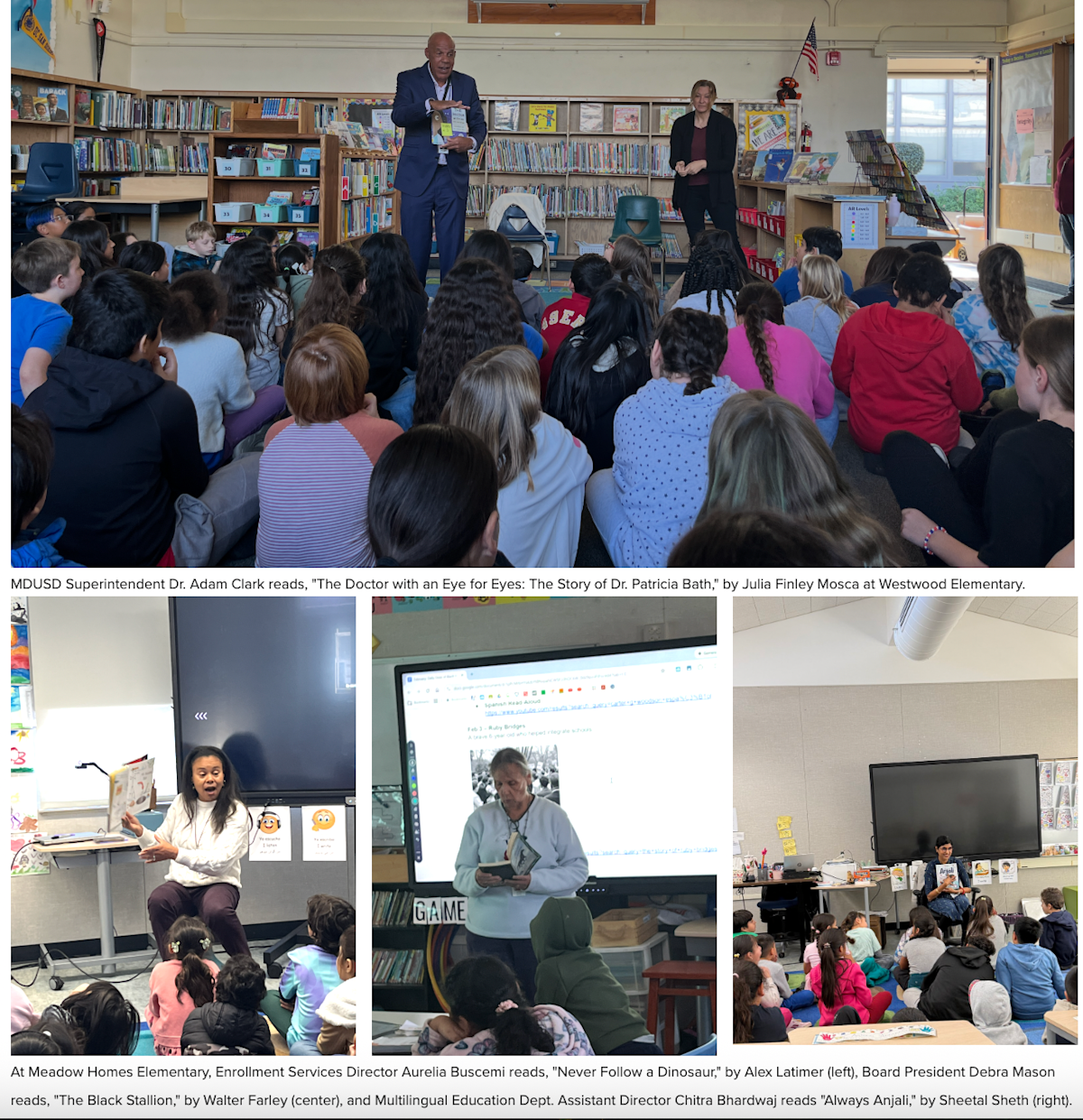 Westwood Elementary and Meadow Homes Elementary celebrate World Read ...