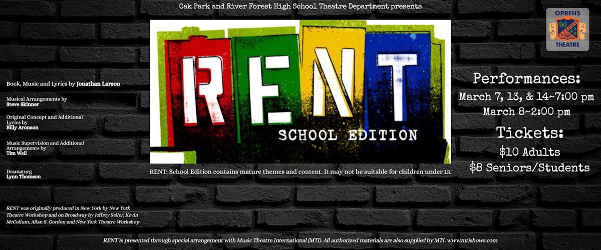 RENT: School Edition opens on March 7 | News Details