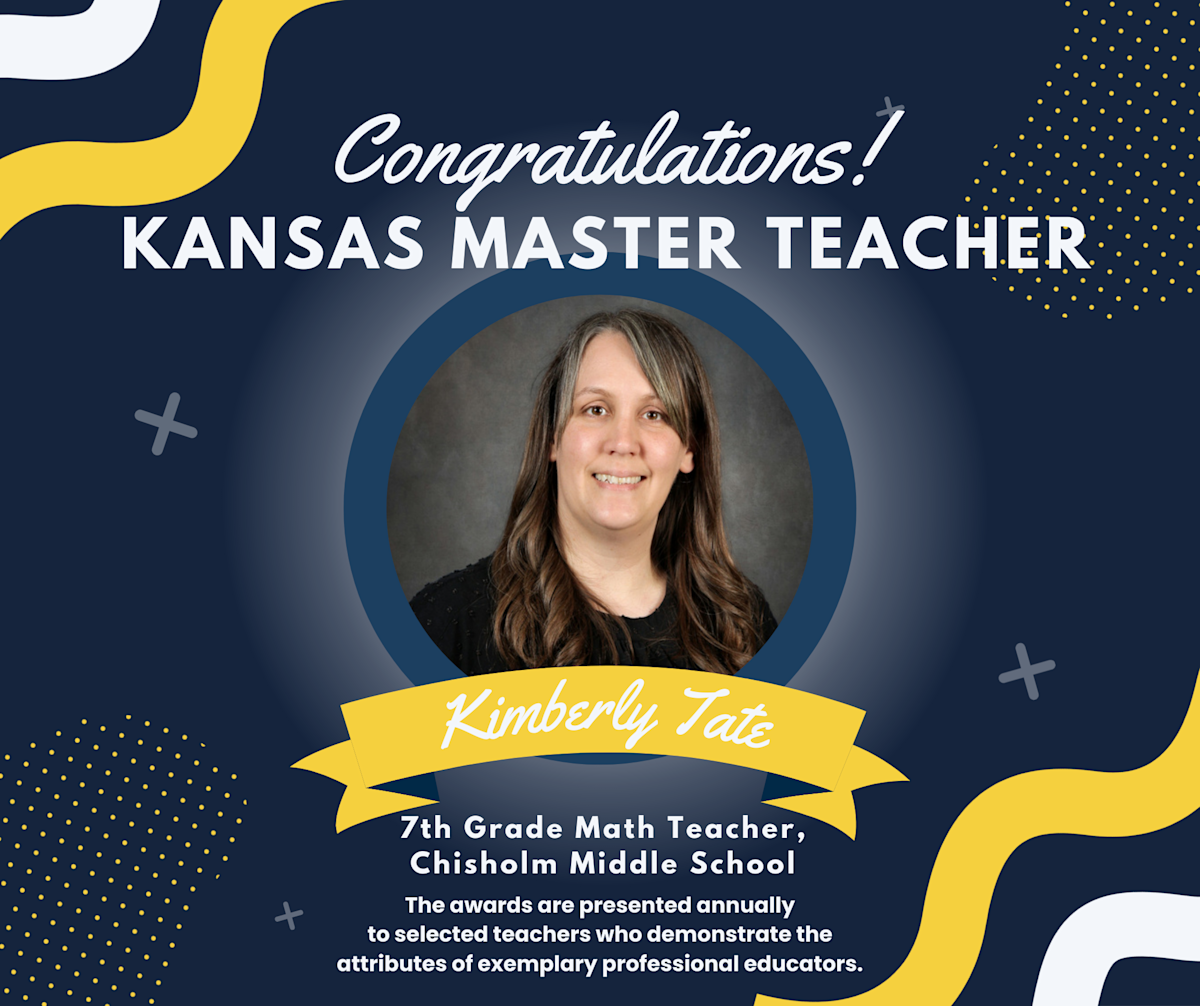 Kimberly Tate named 2026 Kansas Master Teacher | district news etc detail