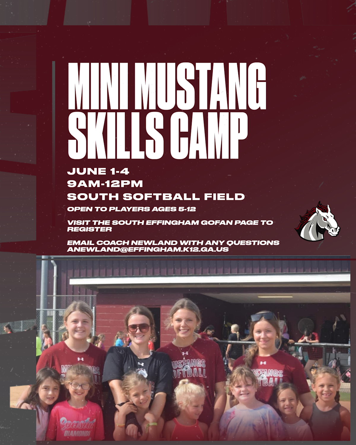 Registration Open: Mini Mustang Skills Camp! 🥎 | Post Details
