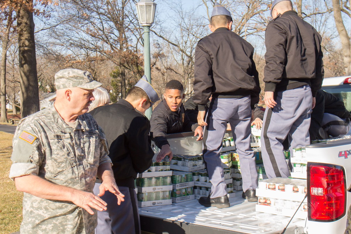Cadets Donate 8,000 Cans of Food to Local Charities | News Details