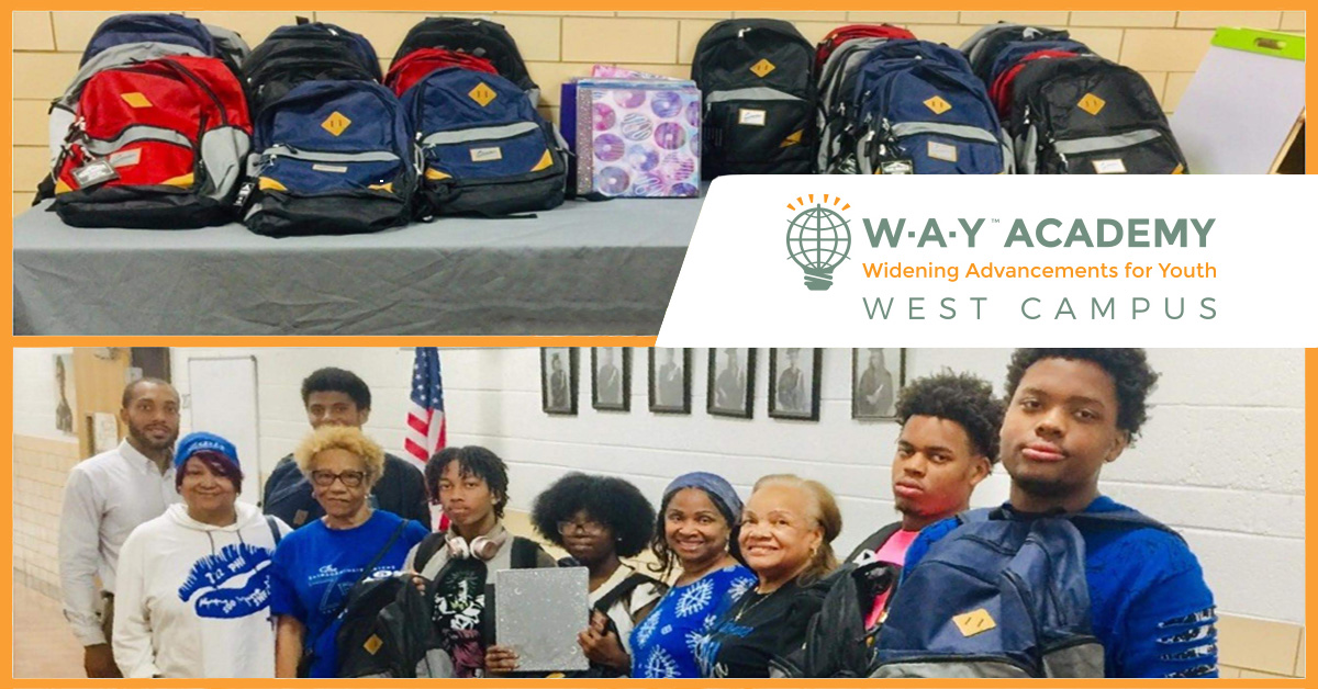 Sorority brings book bags and supplies to WAY Academy West | News Details