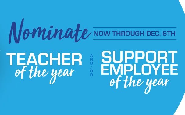 Nominations Open For 2020 Teacher, Support Employee of the Year | News ...