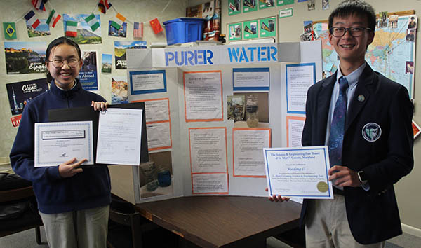 Two Students Win 1st Prize in the St. Mary's County Science and ...