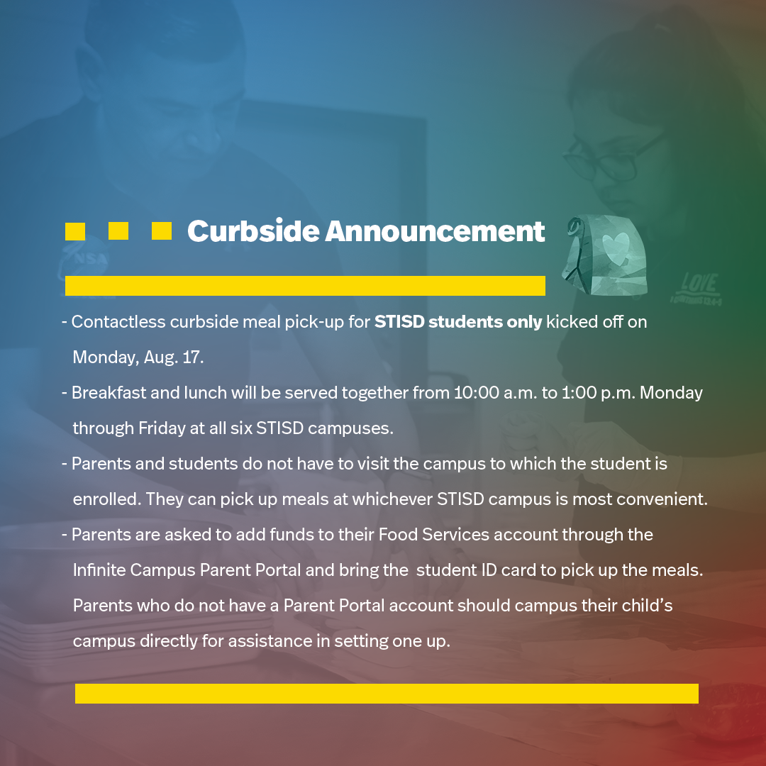 STISD Serving Meals for Students Via Contactless Curbside Pick-up ...