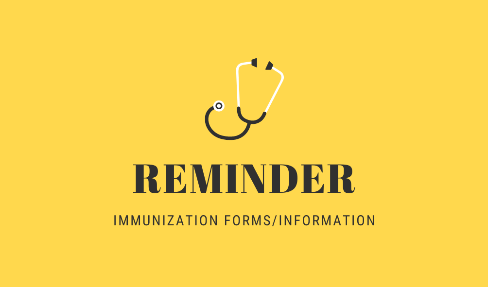 Reminder- Immunization Forms/Information | article