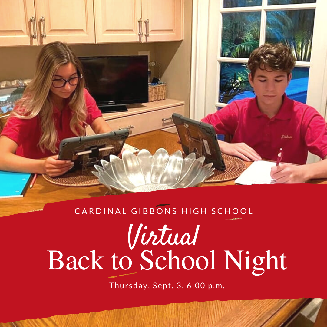 Virtual Back to School Night, Sept. 3 | Posts - Cardinal Gibbons High ...