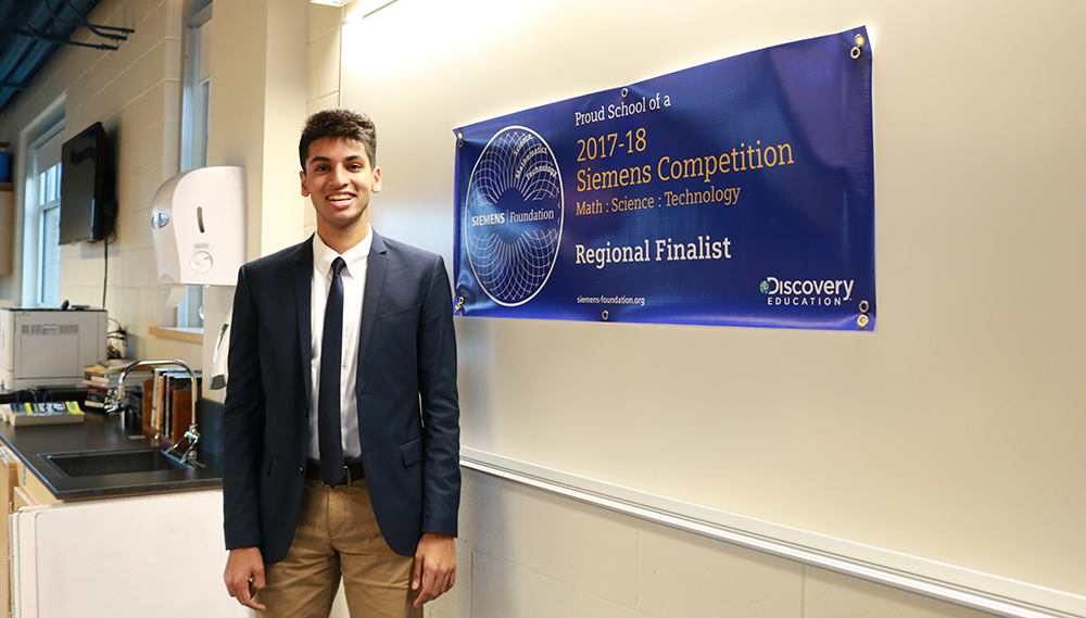 Nabeel Quryshi '18 Named Siemens Competition Regional Finalist | USM Today
