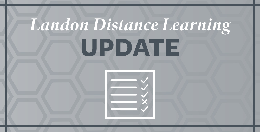 Distance Learning 2.0 | news story - Landon 2021