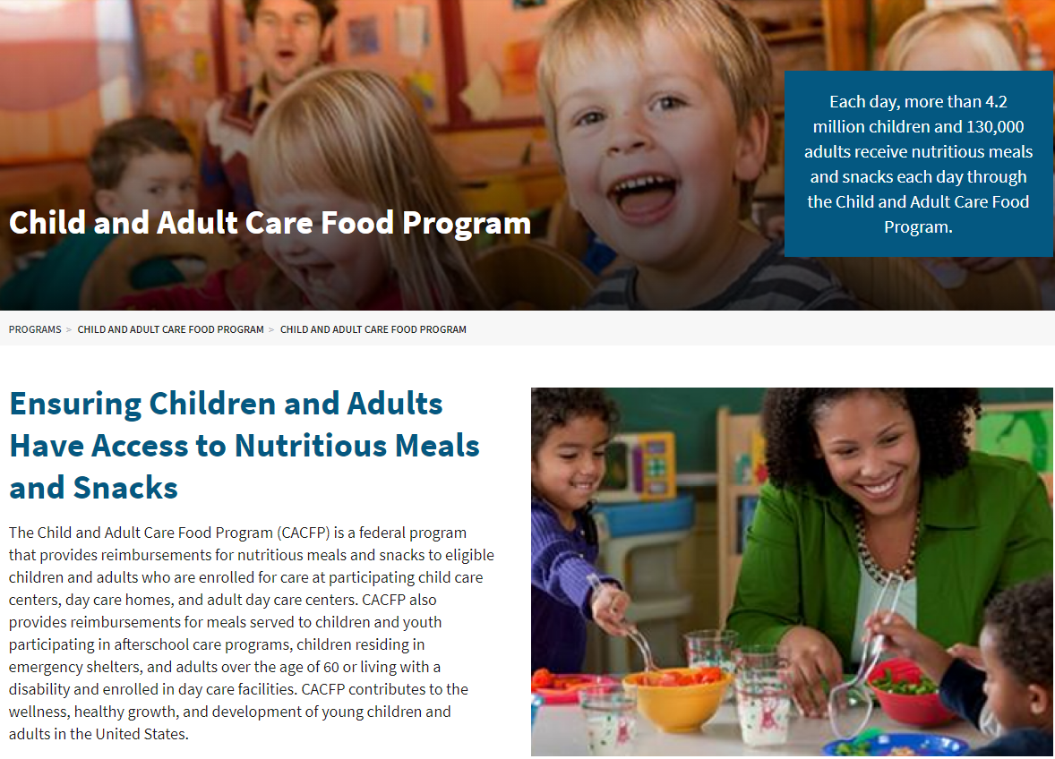 Child and Adult Care Food Program Newsletter | News Details