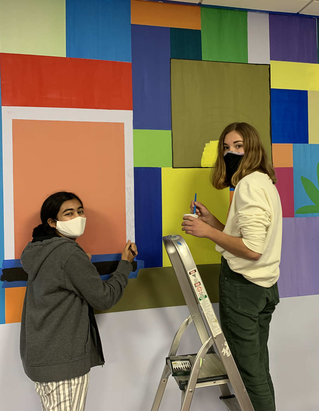 Students Painting Mural in "The Intersection" | Morristown Beard School ...