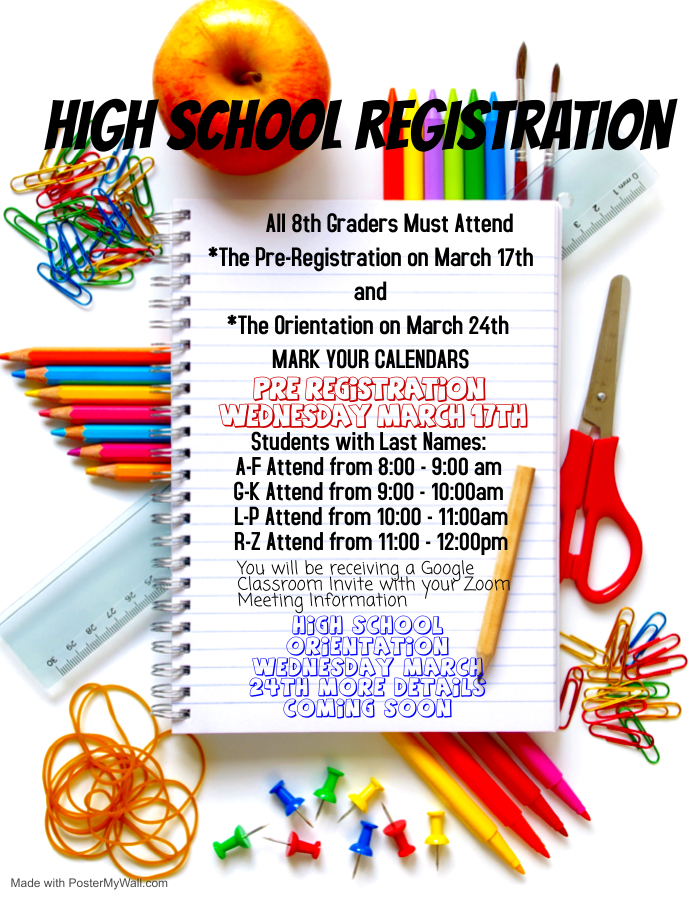 High school registration begins March 17th! Don't miss out! | Post Detail