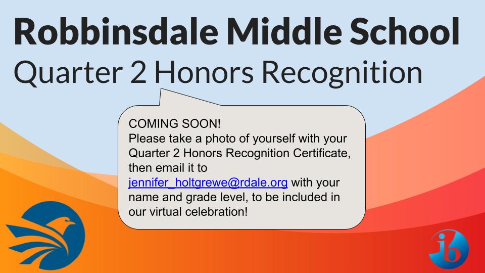 Quarter 2 Student Honor Roll Recognition | article