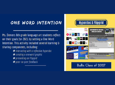 One Word Intention: 6th Grade Language Art Students Reflect on Their ...