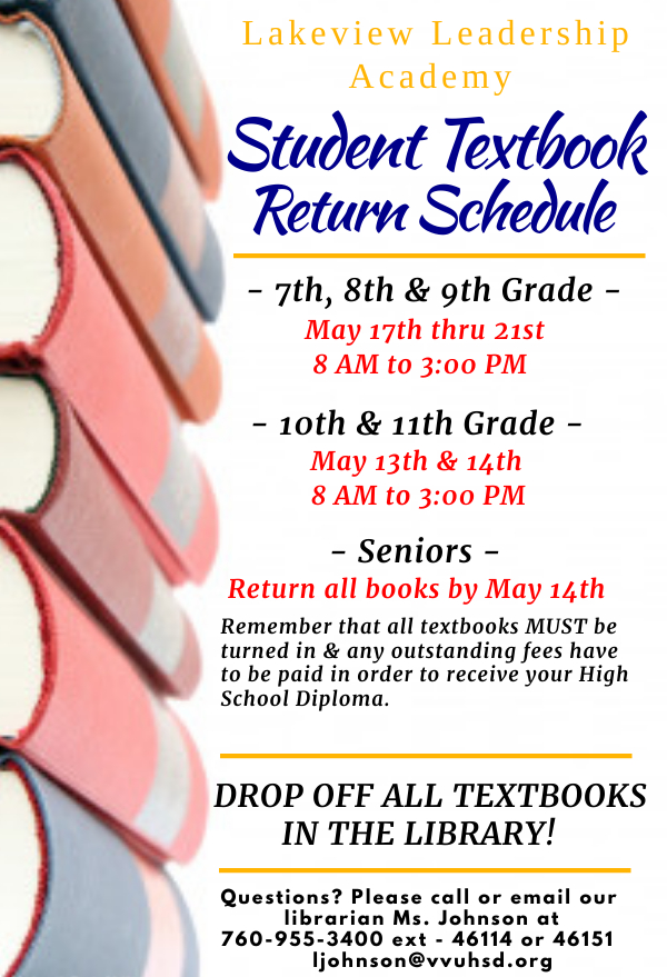 Textbook Returns | Single-Posts-NEWS - Lakeview Leadership Academy