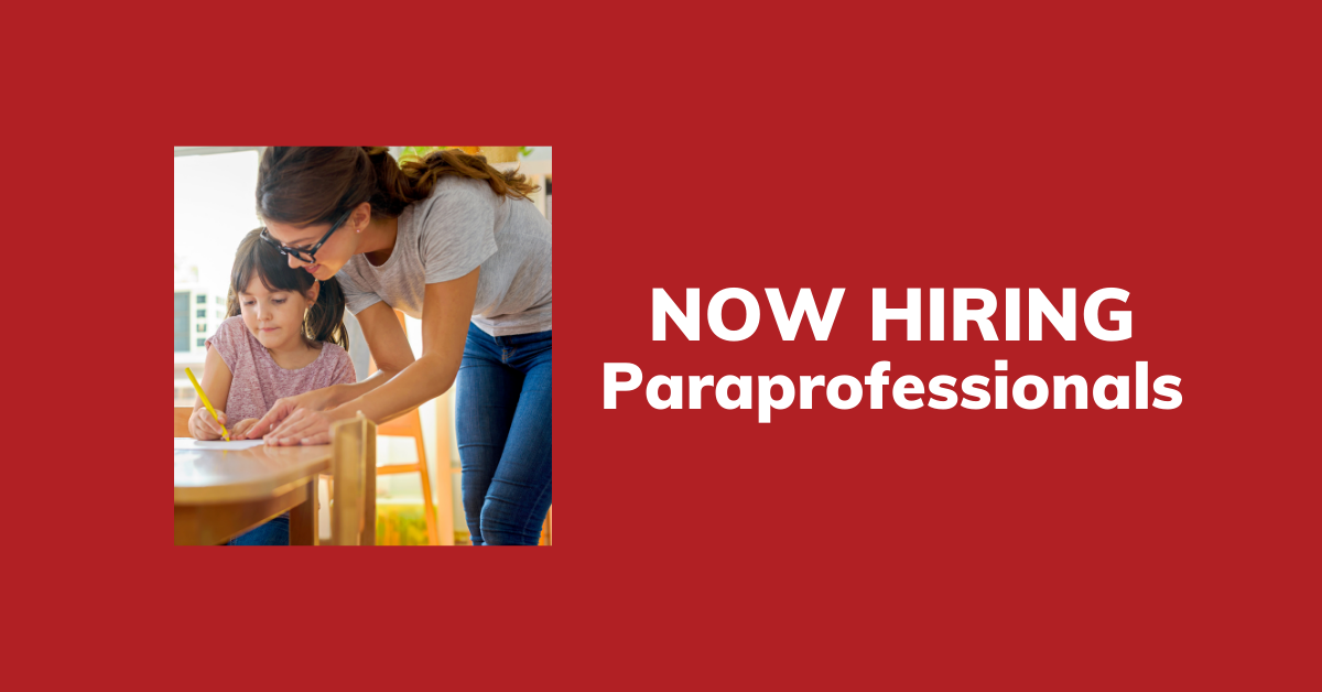 We're hiring for paraprofessionals! | Details