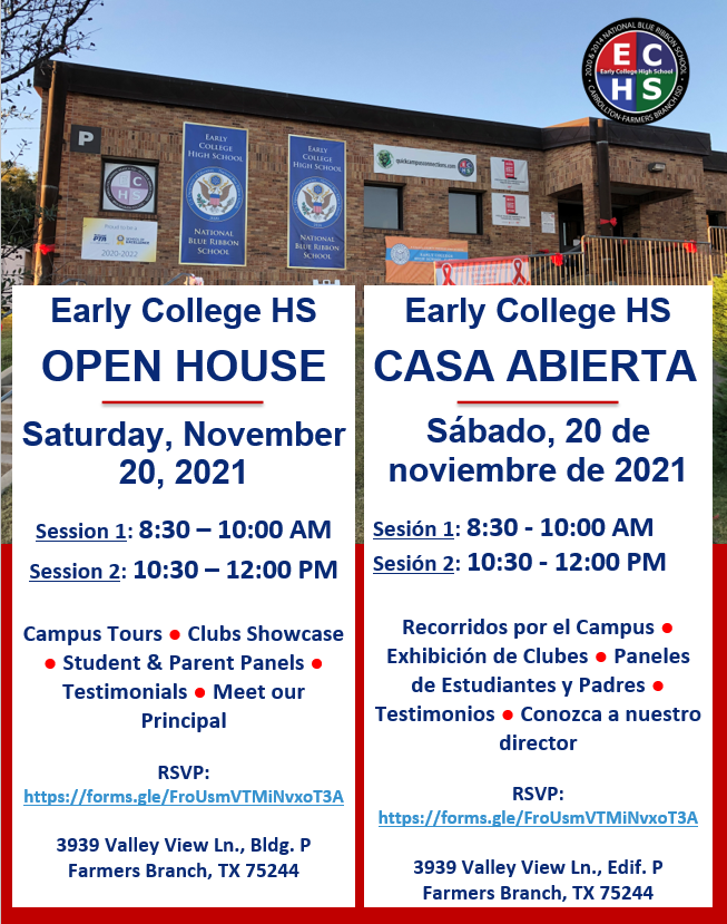 ECHS Open House | Post Details Page - Early College High