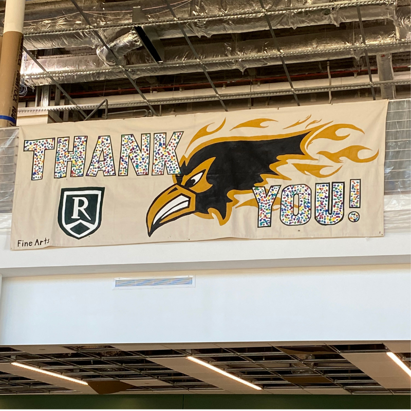 Fine Arts Students Create Banner for Construction Team of Student Life ...