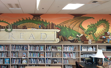 Local Artists Paint Magical Mural in Jason Lee's Library | News Details