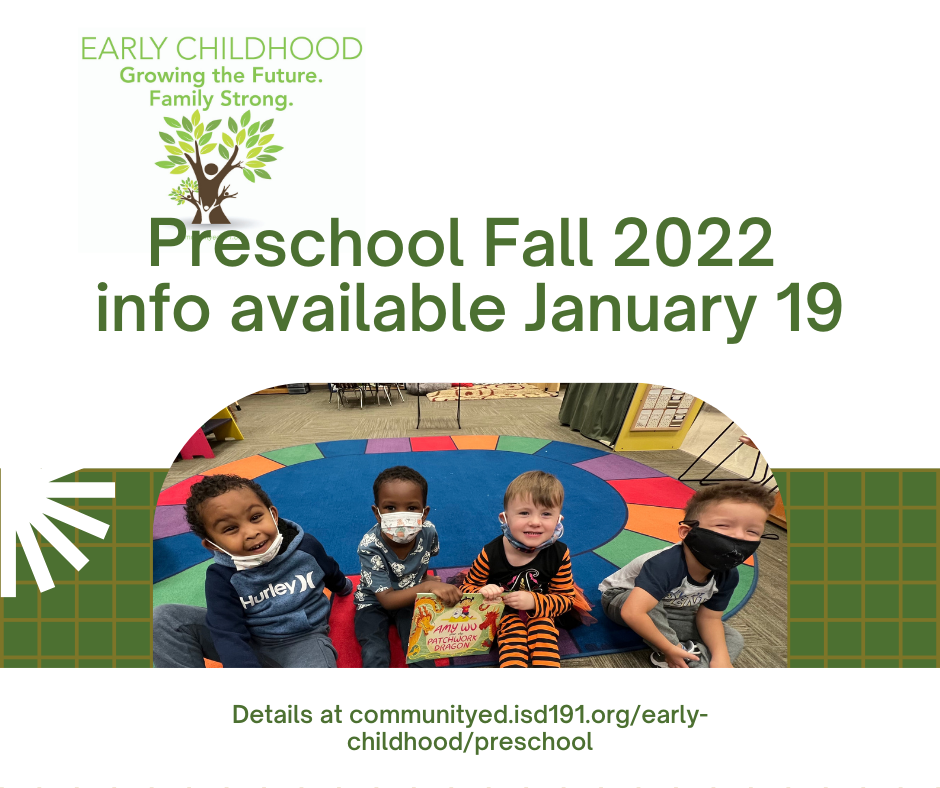 Preschool Information for the 2022-2023 School Year | Details