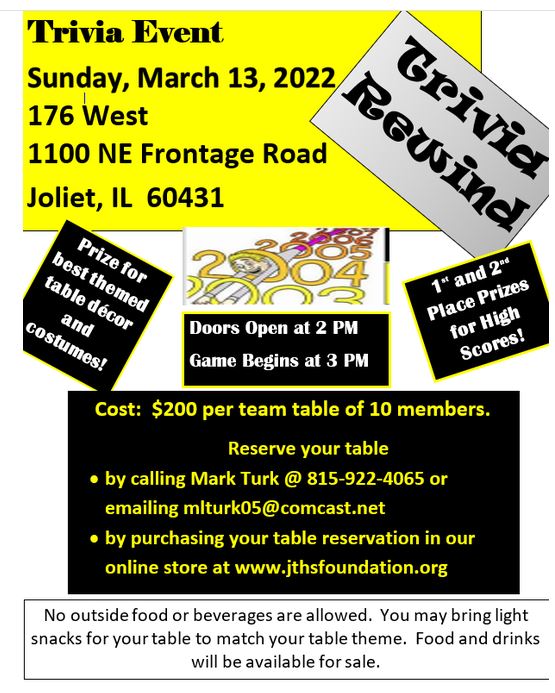 JTHS Foundation to Host Trivia Event March 13 | Post Page - Joliet Twp