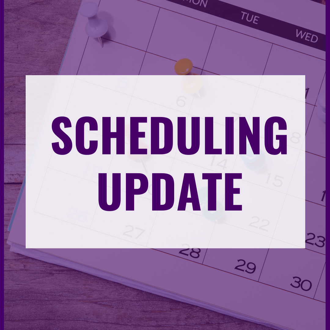 Scheduling Update | News Post Page