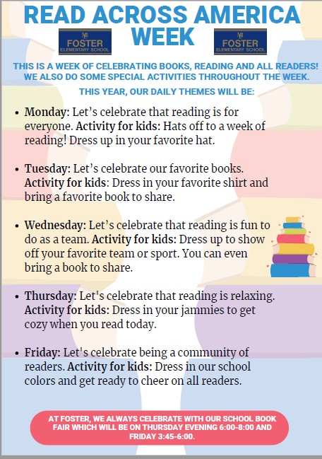 Foster's Read Across America Week! | Details