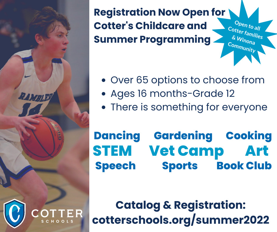 Cotter to Offer Summer Childcare, Academy & Camps | article - Cotter ...