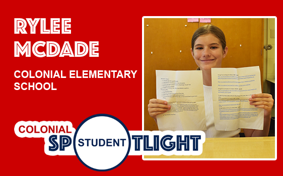 Student Spotlight - Rylee McDade | District Posts Item
