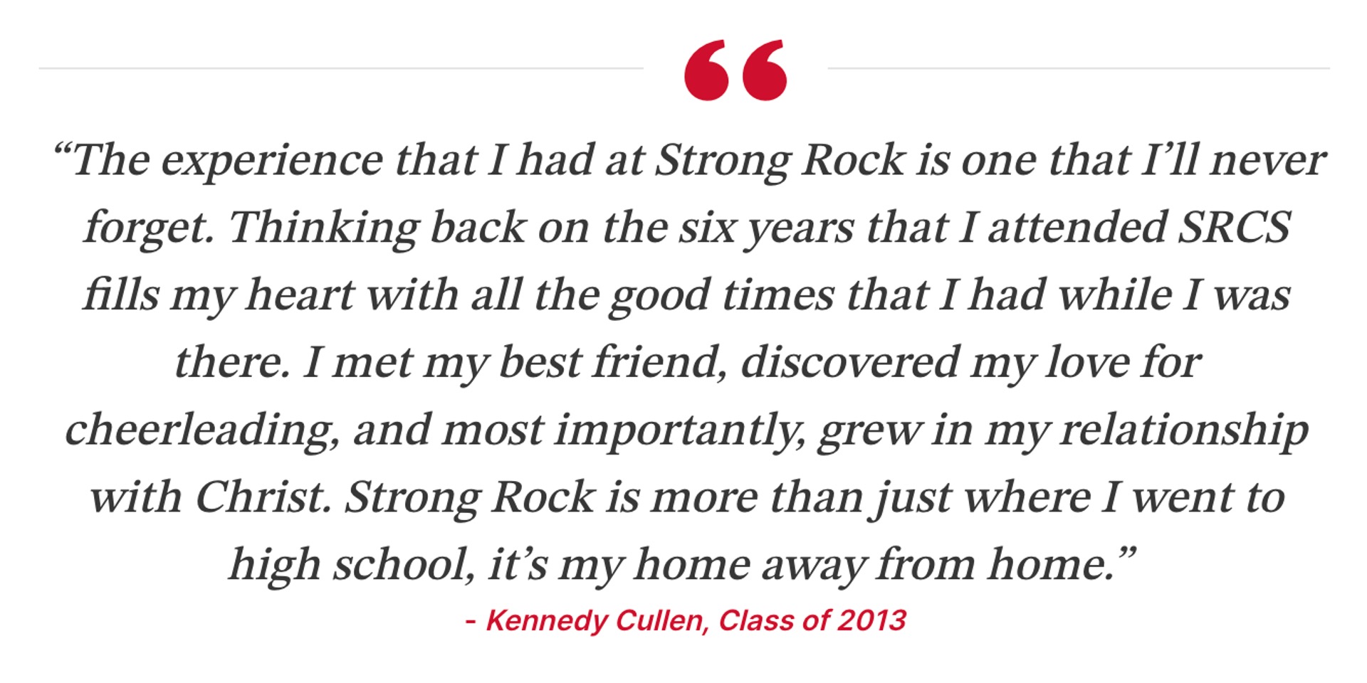 SUPPORT - Strong Rock Christian School