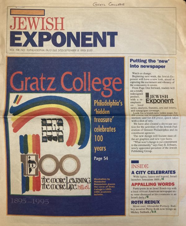Gratz College Welcomes the Jewish Exponent | News at Gratz College