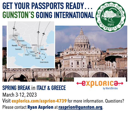 Gunston Spring Break 2023 Trip | News Details - The Gunston School