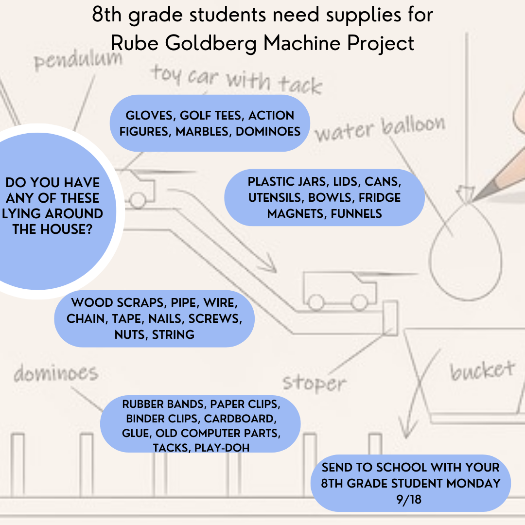 8th grade Science Classes Rube Goldberg Machine Project | Details ...