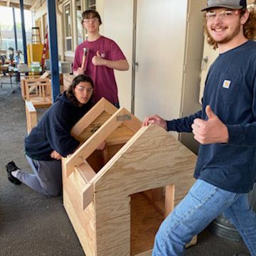Pre-Apprenticeship students begin their doghouse class project! | Post ...