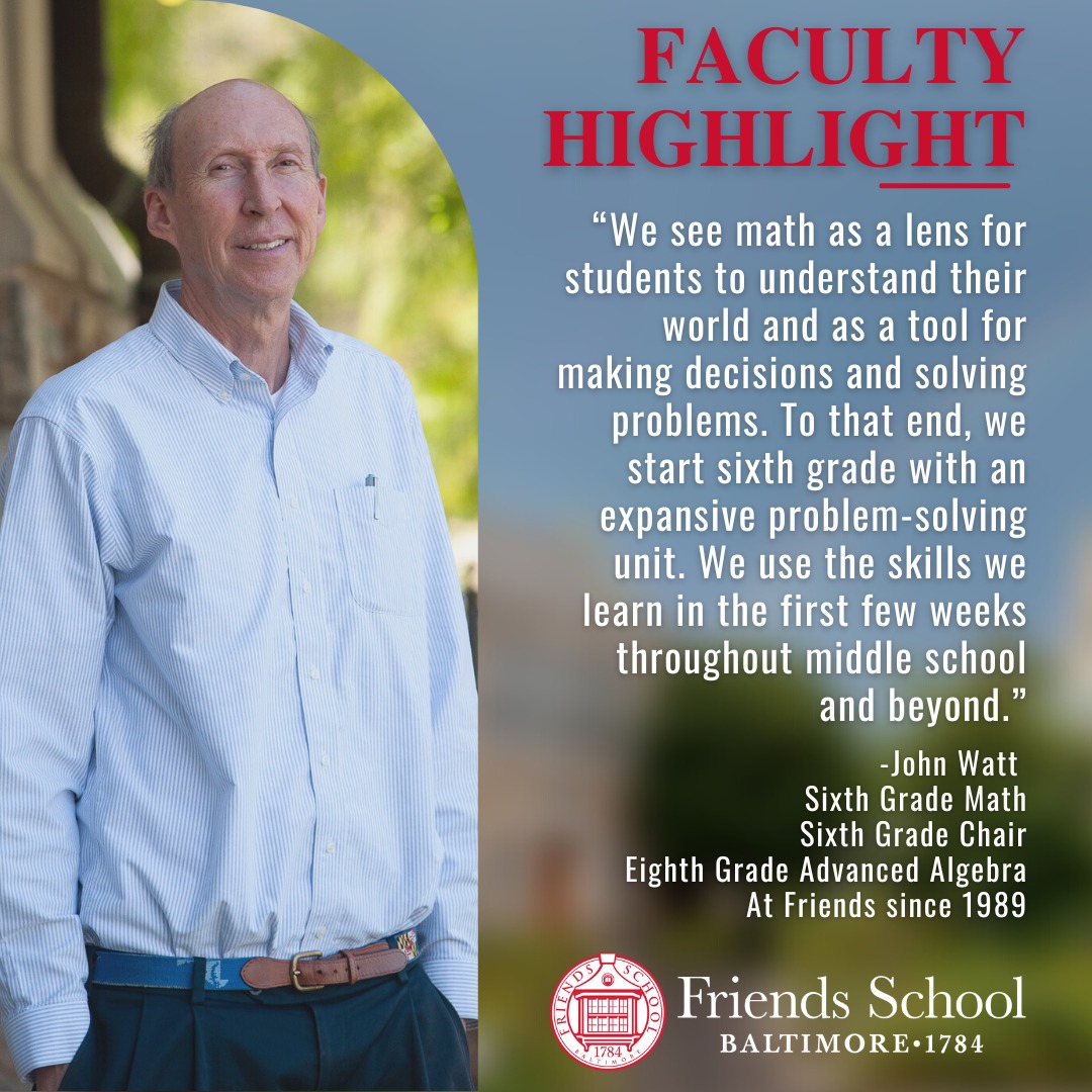 Faculty Highlight: John Watt, Middle School Math | School News Details