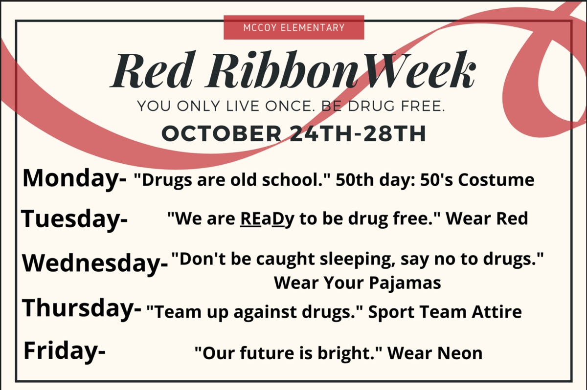 Red Ribbon Week 22-23 | Post Details Page - McCoy Elementary